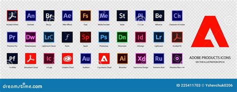 adobe products acrobat after effects stock illustrator photoshop