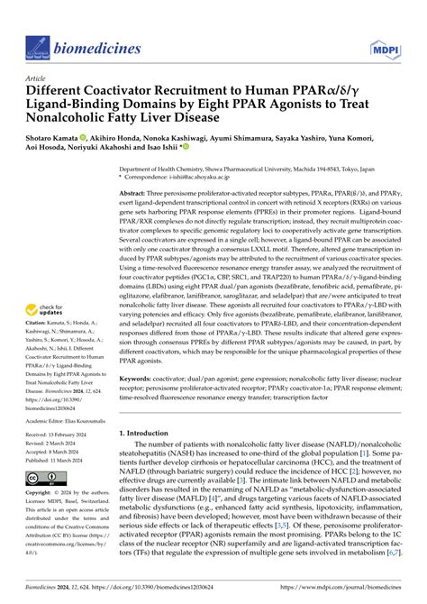 Pdf Recruitment Of Different Coactivators To Human Pparα δ γ Ligand