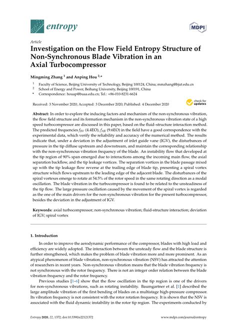 pdf investigation on the flow field entropy structure of non