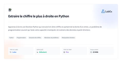 Programmation Python Extraction De Chiffres Résolution De Problèmes Labex