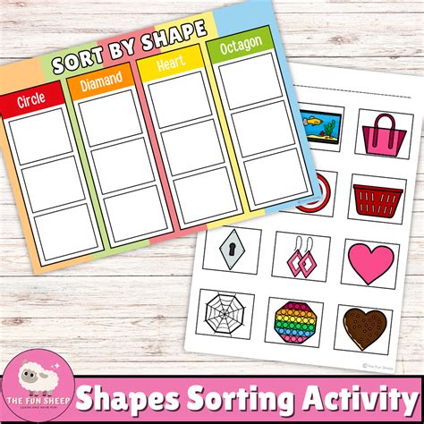 Shapes Sorting Activity 2d Shape Matching Worksheets Sort By Shape Activities Made By Teachers
