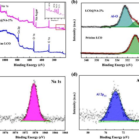 A Xps Survey Spectra Of Pristine Lco And Lcona 2 Samples Core Level Download Scientific