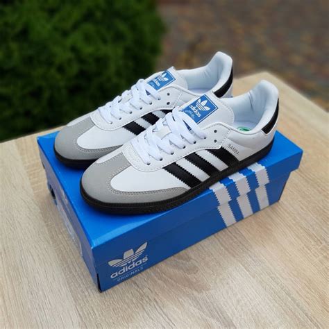 Купить Adidas Samba Женские кроссовки низкие белые с черным Адидас ...