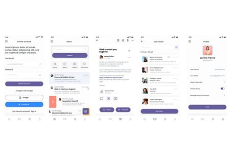 inbox newsletter read and write email admin app ui websites ux and ui