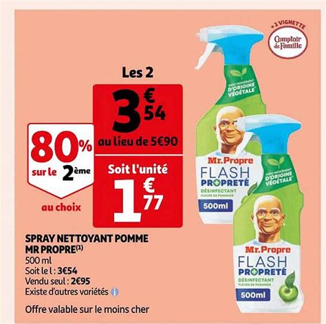 Promo Spray Nettoyant Pomme Mr Propre Chez Auchan ICatalogue Fr