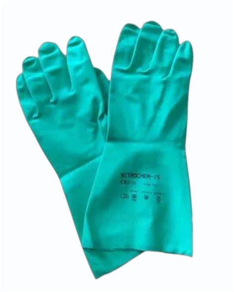 Green Nitrile Chemical Gloves Powder Free At Rs 58pair In Vadodara