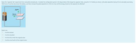 Solved Open The Capacitor Lab Experiment From Chegg Com
