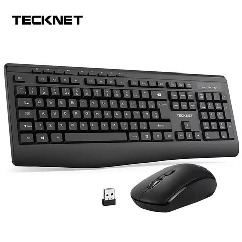 Wireless Keyboard And Mouse Set Tecknet 2 4g Slim Desktop Cordless