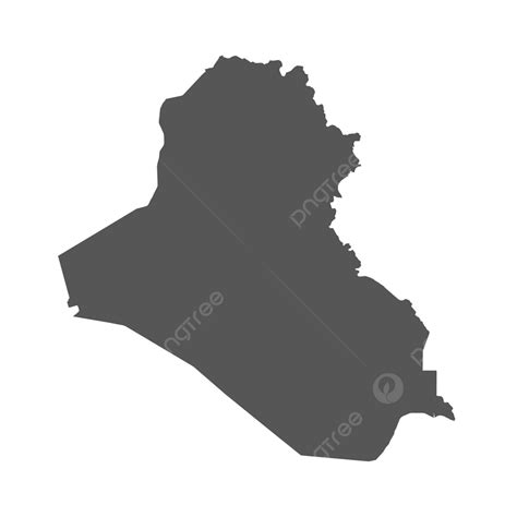 خريطة العراق بتنسيق ناقل خلفية بيضاء مع أيقونة سوداء المتجه التصميم