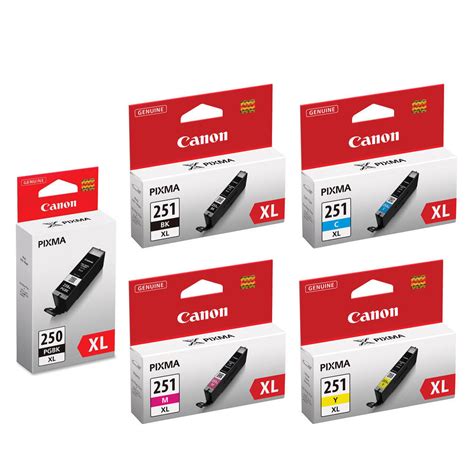 Canon Pgi250xl Cli251xl Original Ink Cartridge Combo Pgbkbkcmy