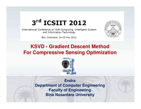 [ppt] ksvd gradient descent method for compressive sensing