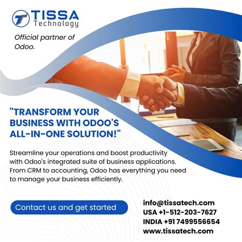 Tissa Technology On Linkedin Tissatech Odoo Businessmanagement Efficiency Growth Innovation