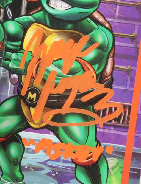 Wayne Grayson Signed Teenage Mutant Ninja Turtles Michelangelo Figurine Inscribed Mikey