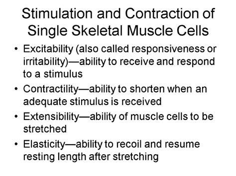 Excitability And Excitation Characteristics Of Excitable Tissues