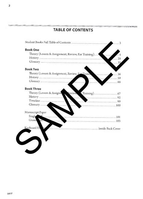 Pdf Sample · Theory Lesson And Assignment Review Ear Training History