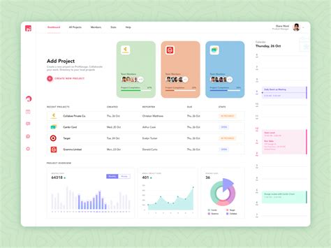 Work Management Dashboard Free Ui Kit Theme Ui