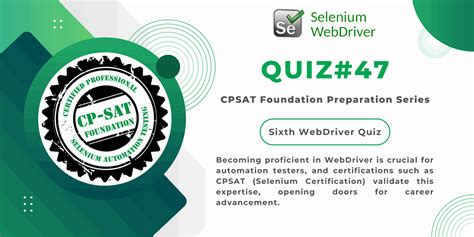 quiz 47 cpsat preparation series