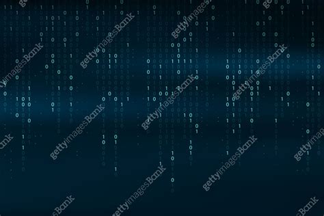 Abstract Binary Code Background Falling Streaming Binary Code Background Digital Technology