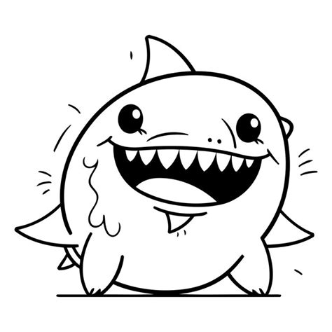 Premium Vector Shark Cartoon Mascot Character Cute Vector Illustration