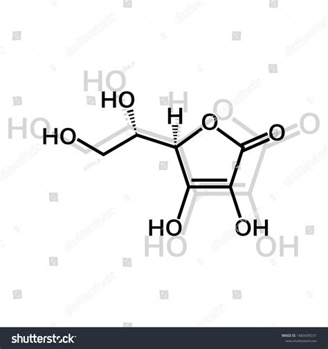 Ascorbic Acid Vitamin C Chemical Formula Stock Vector Royalty Free Shutterstock