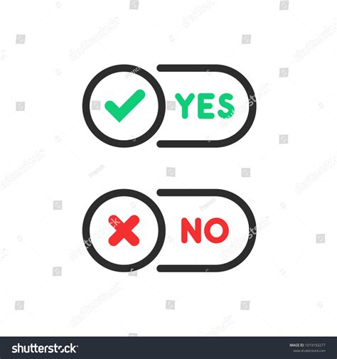 Check Marks Yes No Ui Button Stock Vector Royalty Free 1019193277 Shutterstock