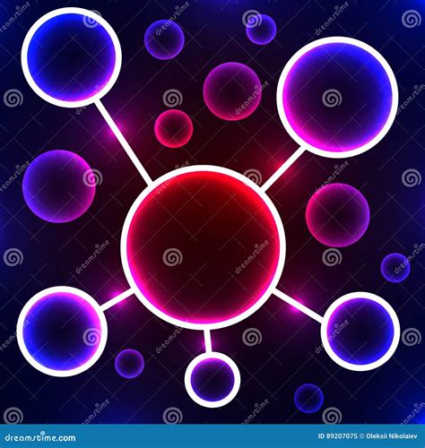 Abstract Molecule Stylized Atom Scientific Research Abstract Background Vector Image Stock
