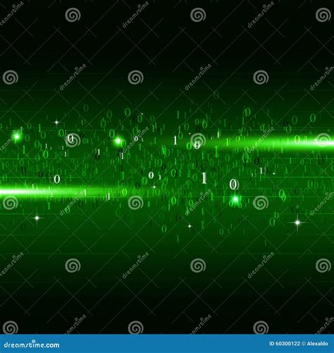 Binary Numbers Green Background Stock Illustration Illustration Of