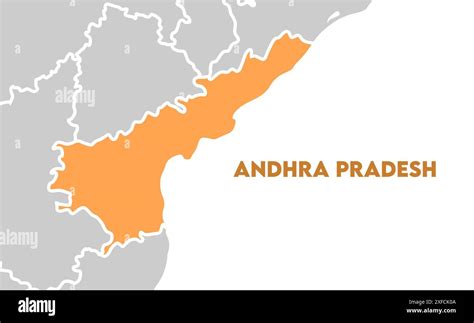 Andhra Pradesh Map Closeup1 State Of India Republic Of India