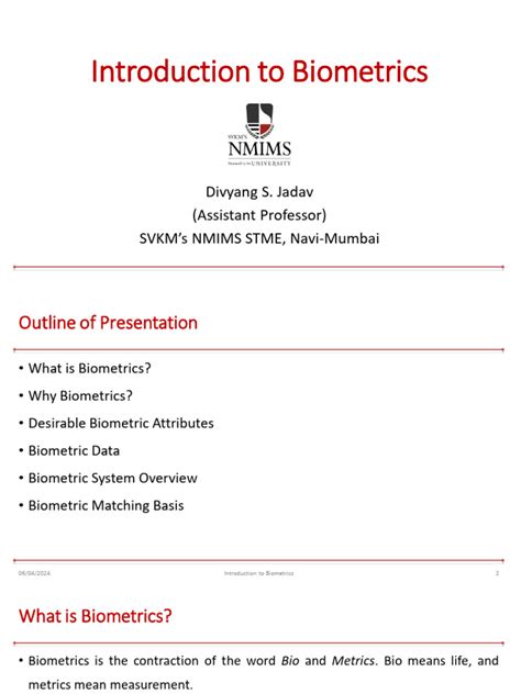 Unit 1 Introduction To Biometrics Pdf