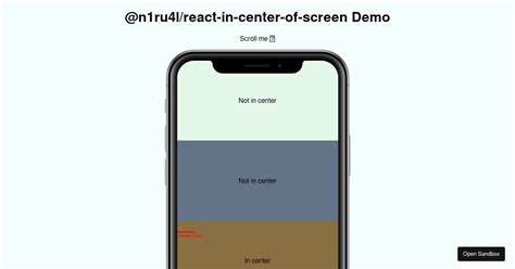React In Center Of Screen React Dom Demo Forked Codesandbox
