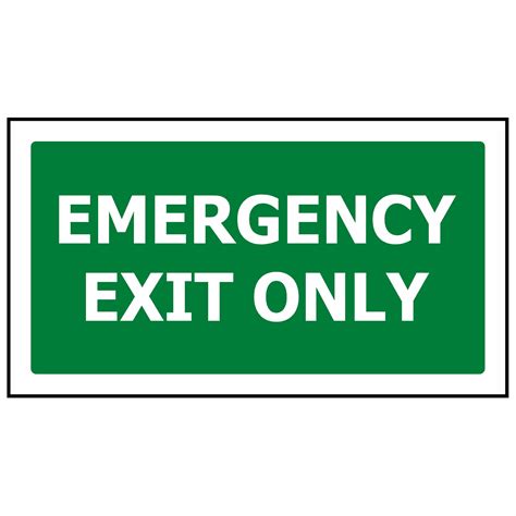 450x200 Emergency Exit Only Sign Safety Genius