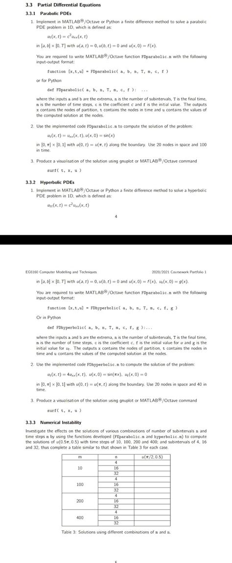 Solved Using Matlab Python For Ordinary Differential
