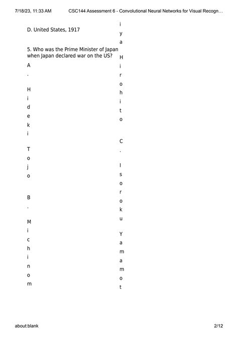 Solution Csc144 Assessment 6 Convolutional Neural Networks For Visual
