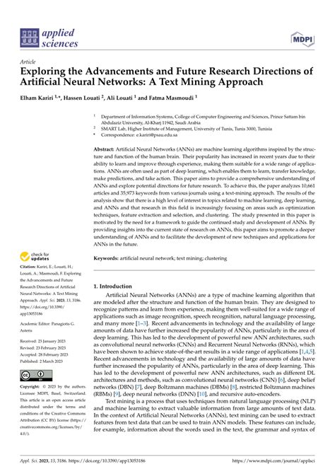 Pdf Exploring The Advancements And Future Research Directions Of Artificial Neural Networks A
