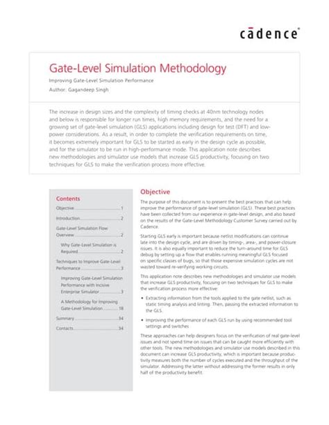 gate level simulation methodology improving gate level simulation