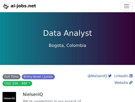 Hiring Data Analyst In Bogota Colombia Raimljobs