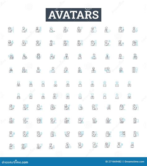 Personas Line Icons Collection Archetypes Characters Demographics