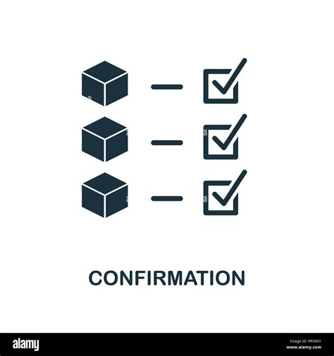 Confirmation Icon Monochrome Style Design From Blockchain Collection
