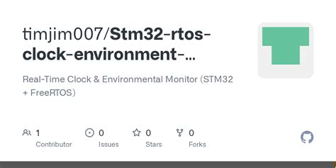 Github Timjim007stm32 Rtos Clock Environment Monitor Real Time Clock And Environmental Monitor