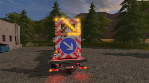 Fs17 Traffic Truck With Warning Structure With Light Decoration V1 Fs 17 Placeable Objects