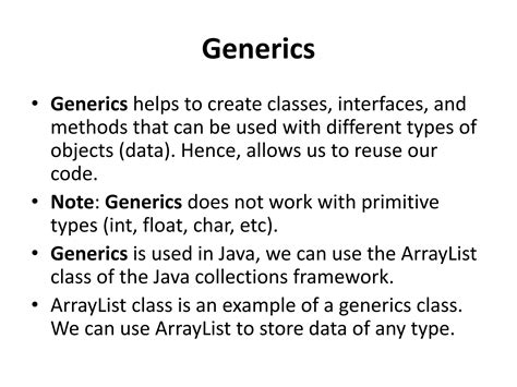 Generics Ppt