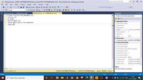 Scalar User Defined Function In T Sql Youtube