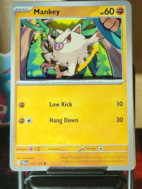 Shadow Box Pokémon Card Mankey Etsy