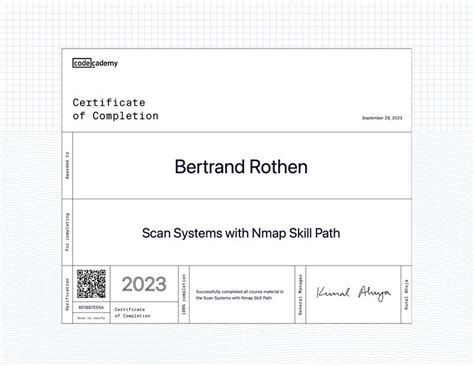 Bertrand Rothen On Linkedin Scan Systems With Nmap Skill Path From Codecademy Nice Intro To