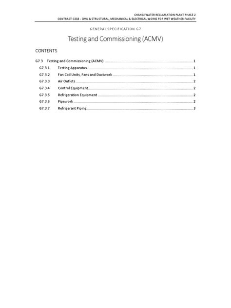 Testing And Commissioning Acmv Pdf Duct Flow Hvac