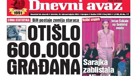 Danas U Dnevnom Avazu Itajte Oti Lo Gra Ana