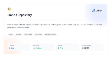 Git 저장소 복제 기술 마스터하기 Labex
