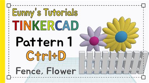 18 Pattern1 Ctrld Fence Flower Tinkercad Basic Tutorials 3d