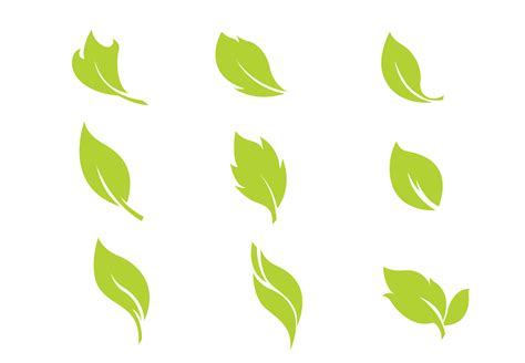 Leaf Icon Set On White Background 23256909 Vector Art At Vecteezy