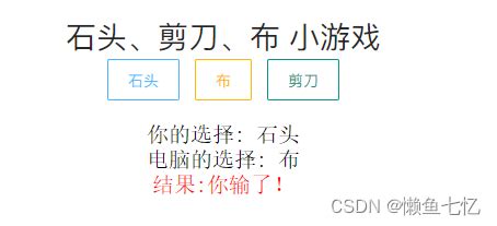 用Html和js和layui写一个简单猜拳小游戏 阿里云开发者社区